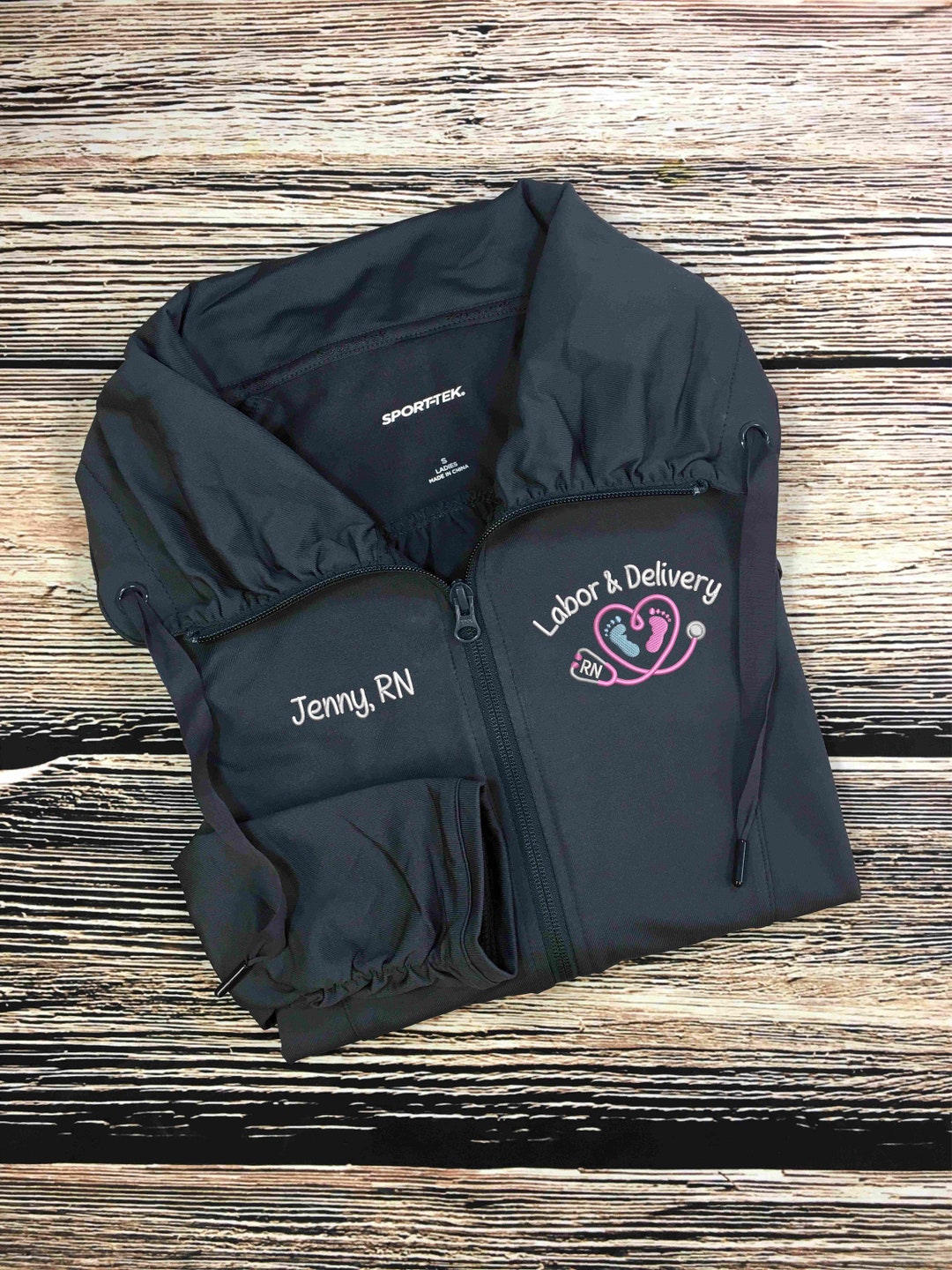 Nurse Jacket | Labor and Delivery Jacket | RN Zip Sweatshirt | Nurse ...