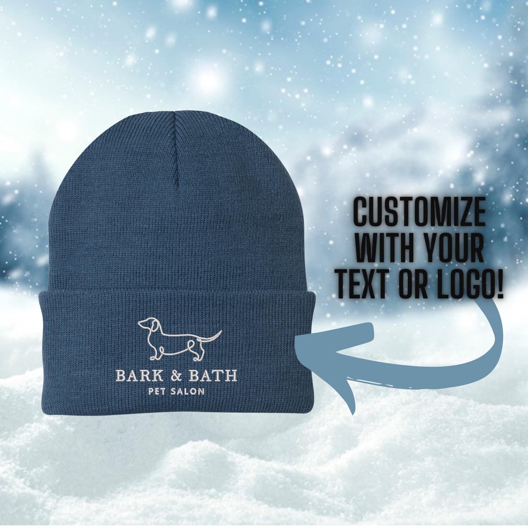 Your Company Custom Beanie | Logo Knit Hat | Custom Text Beanie| Winter ...