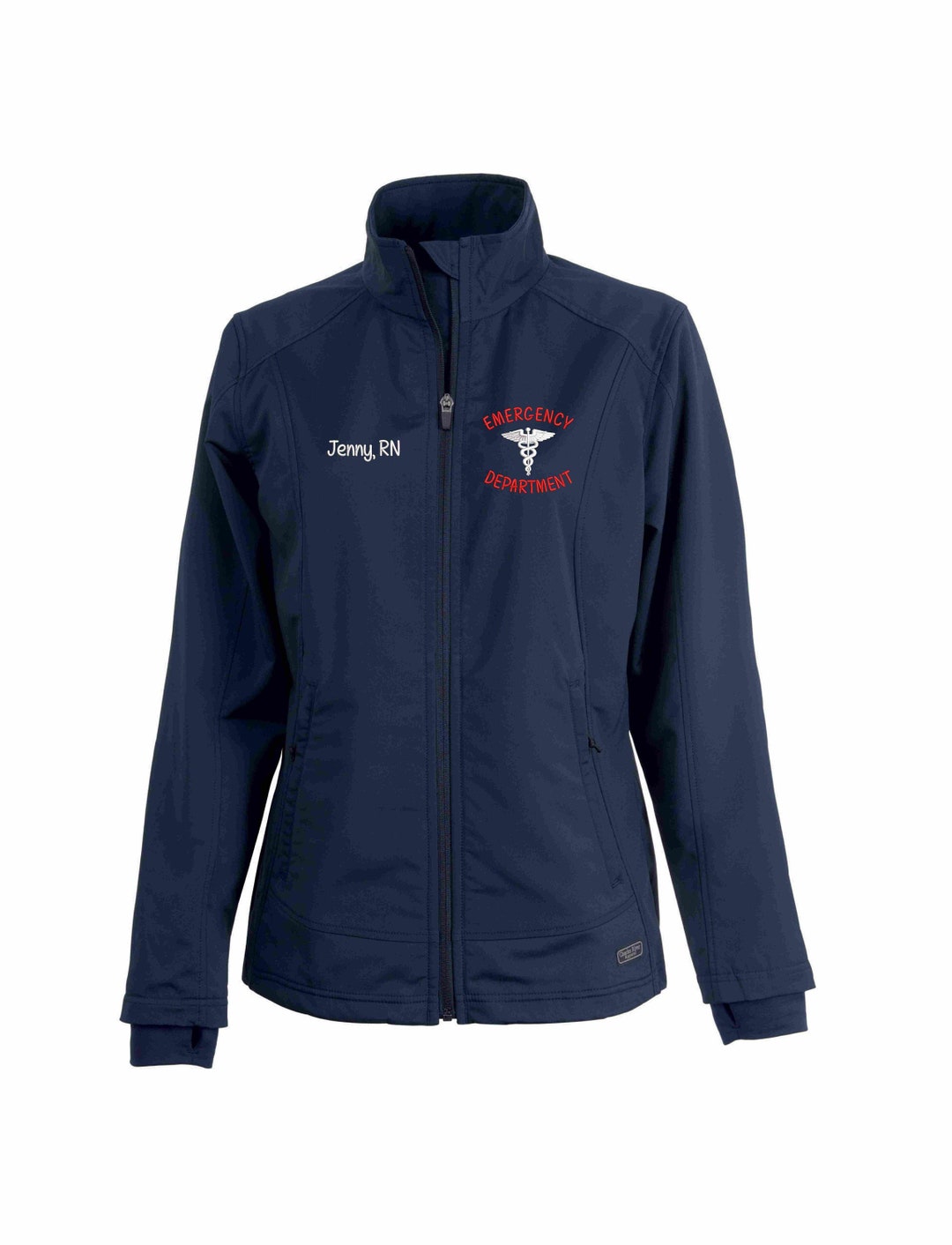 Softshell Nurse Jacket | ER Nurse Jacket | RN Zip Sweatshirt | Nurse ...
