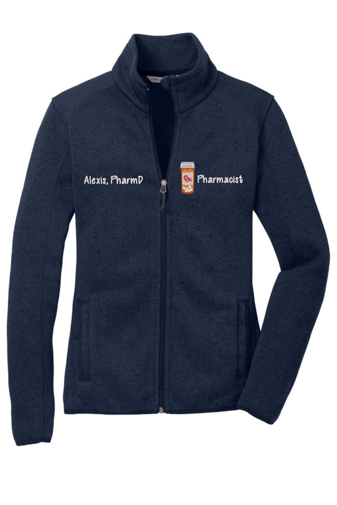 Pharmacist Women's Sweater Fleece Jacket | Pharmd Sweatshirt ...