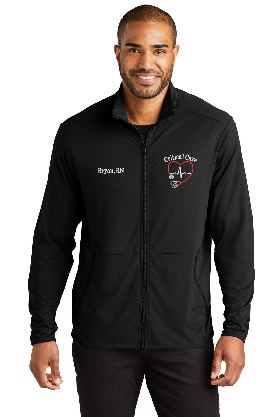 Men's/unisex Critical Care Jacket | Nurse Jacket | ICU Zip up | RN Gift ...