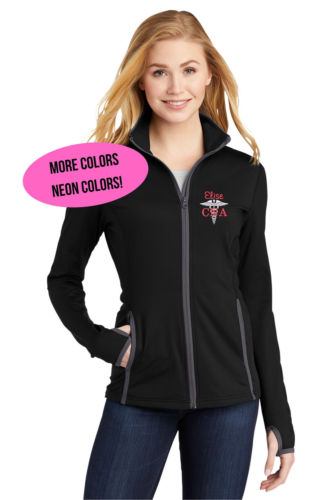 CNA Jacket | Certified Nursing Assistant | Nurse Sweatshirt | Caduceus ...