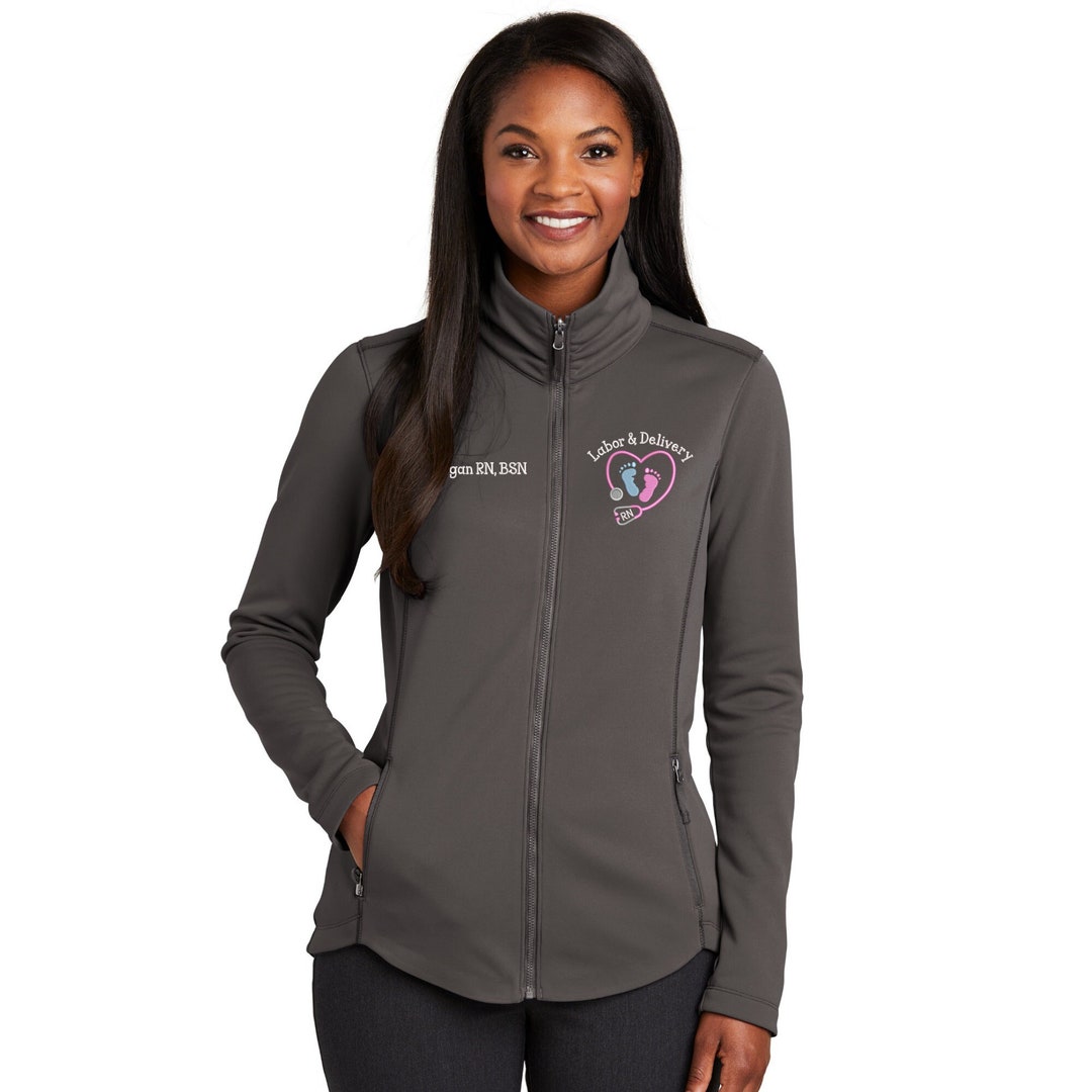 Nurse Jacket | Labor and Delivery Jacket | RN Zip Sweatshirt | Nurse ...