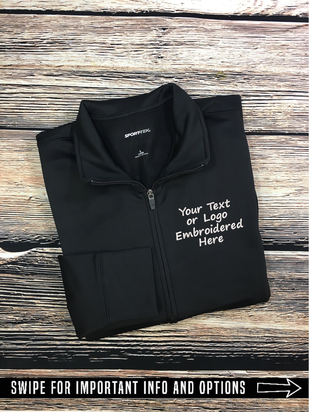 Women's "your Company Custom Zip Up" Jacket | Logo Jacket | Custom Text ...