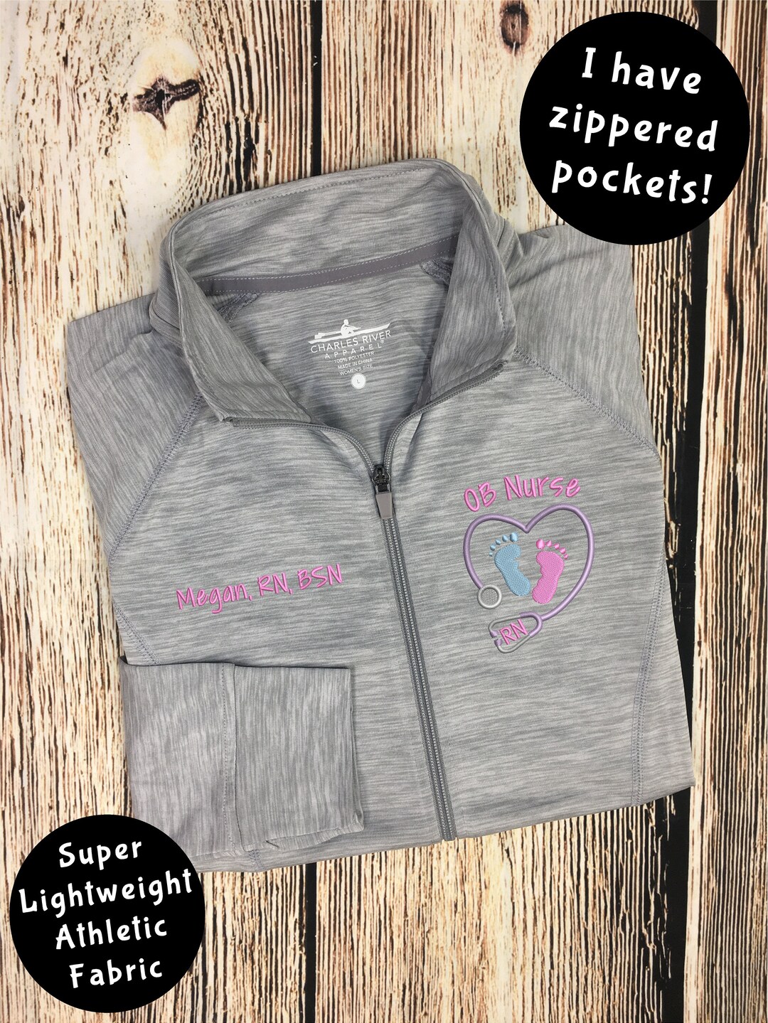 OB Nurse LIGHTWEIGHT Jacket | on Nurse Jacket | Labor and Delivery ...