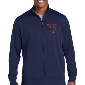 Men's/unisex Nurse Jacket | ER Nurse Jacket | RN Zip Sweatshirt | Nurse ...