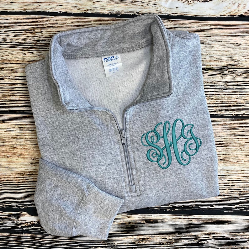 Monogram Quarter Zip Monogram Quarter Zip Jacket Monogram - Etsy
