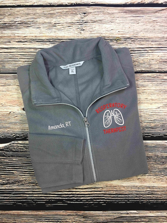 Respiratory Therapist Fleece Jacket RT Jacket RT Zip | Etsy