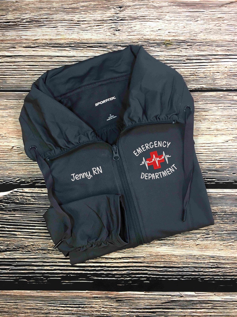 Nurse Jacket Emergency Department Nurse Jacket RN Zip - Etsy
