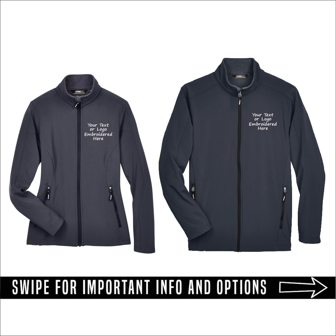 Your Company Soft Shell Jacket| Logo Jacket | Custom Text Jacket ...