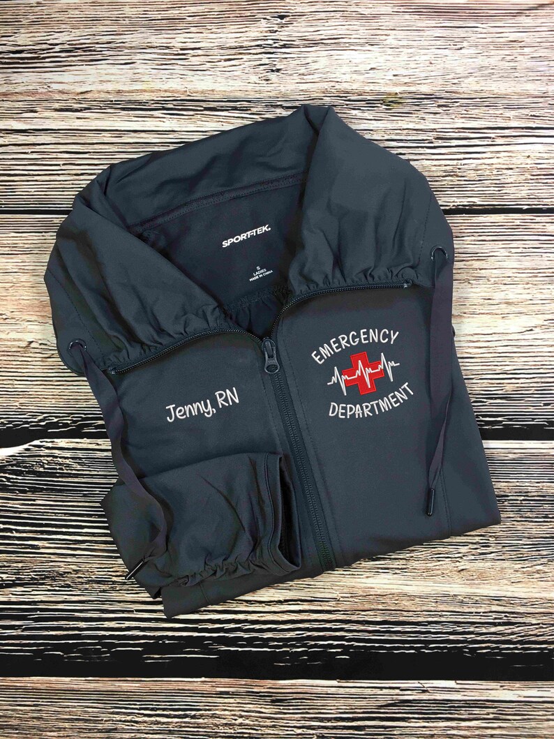 Nurse Jacket Emergency Department Nurse Jacket RN Zip | Etsy