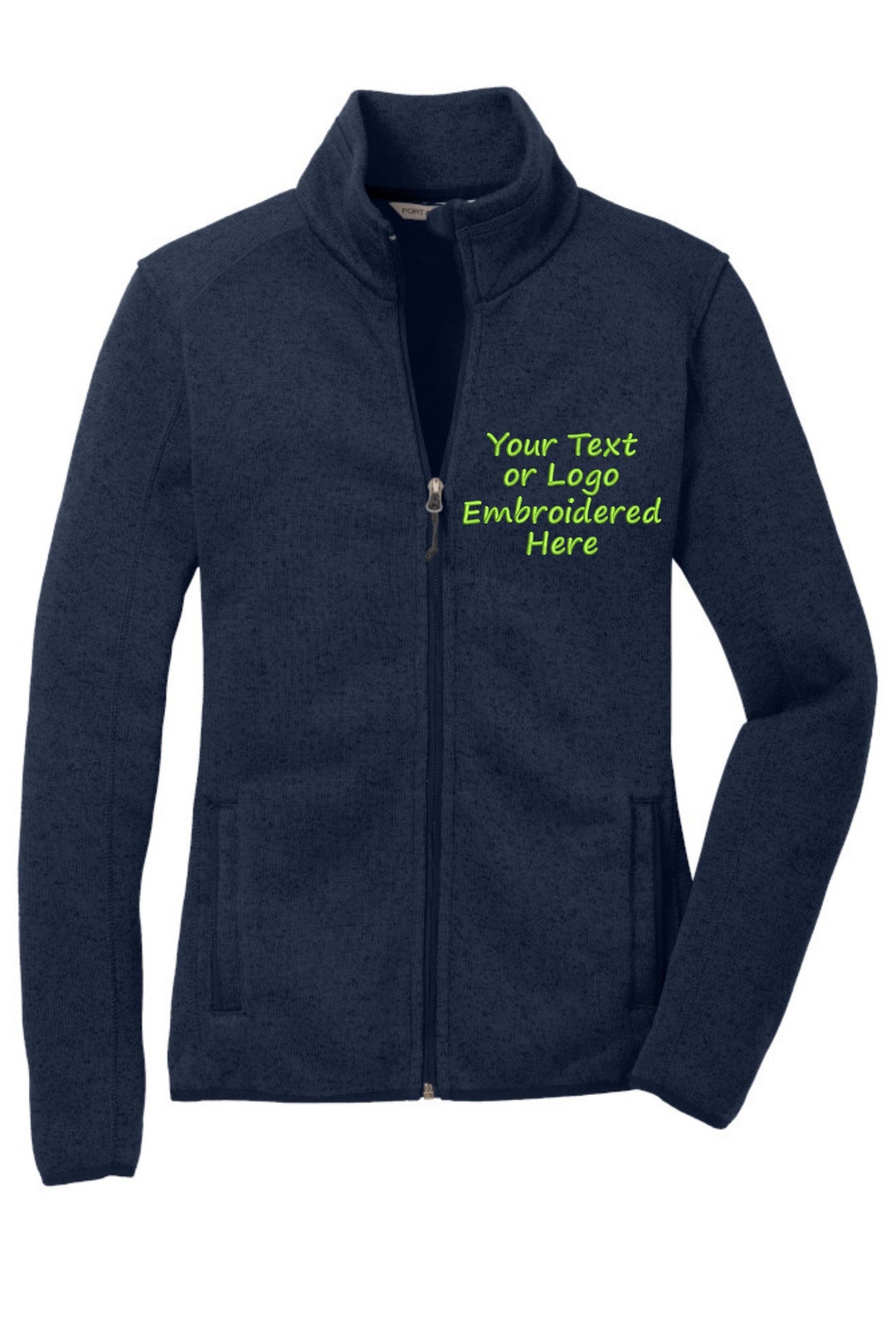 Your Company Custom Logo Women's Sweater Fleece Jacket | Personalized ...