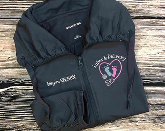 Nurse Jacket Labor and Delivery Jacket RN Zip Sweatshirt | Etsy