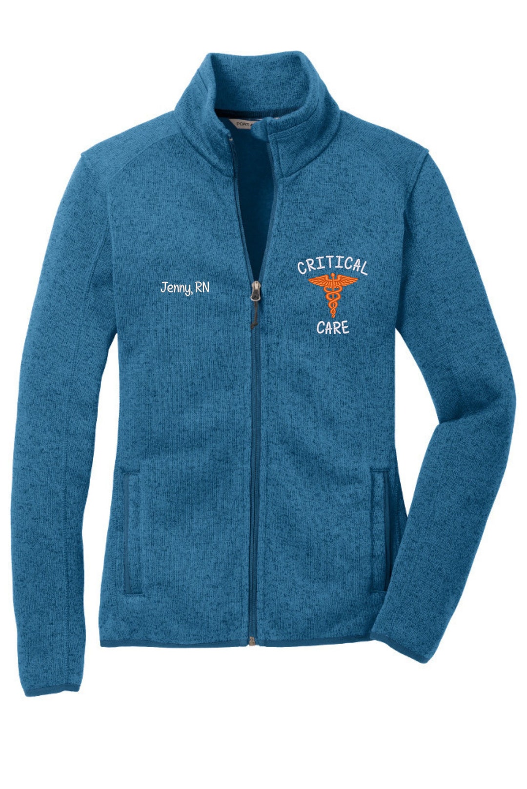 Critical Care Nurse Sweater Fleece Jacket | RN Zip up | Registered ...