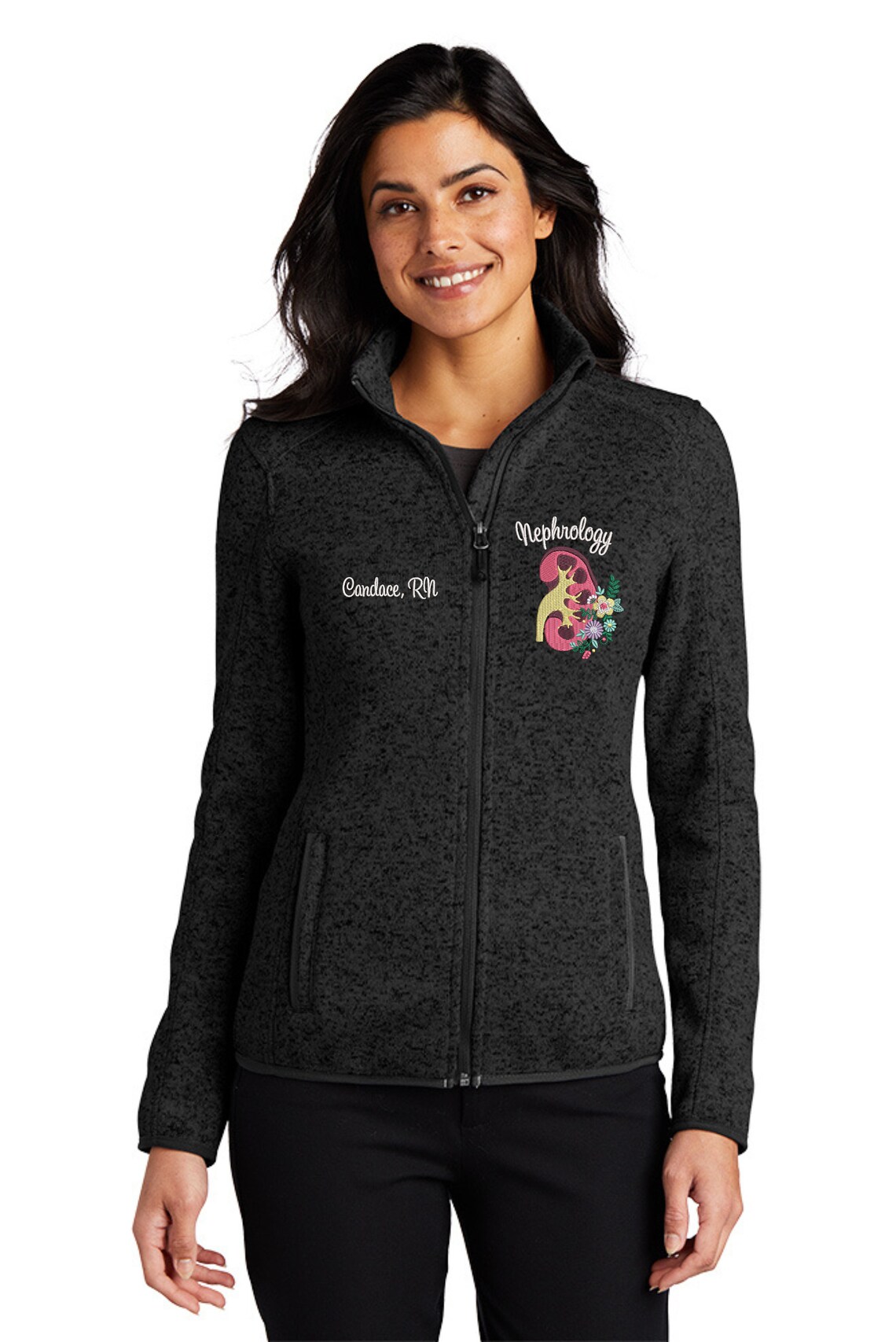 Nephrology Nurse Jacket | Dialysis Nurse Jacket | Hemodialysis | RN Zip ...