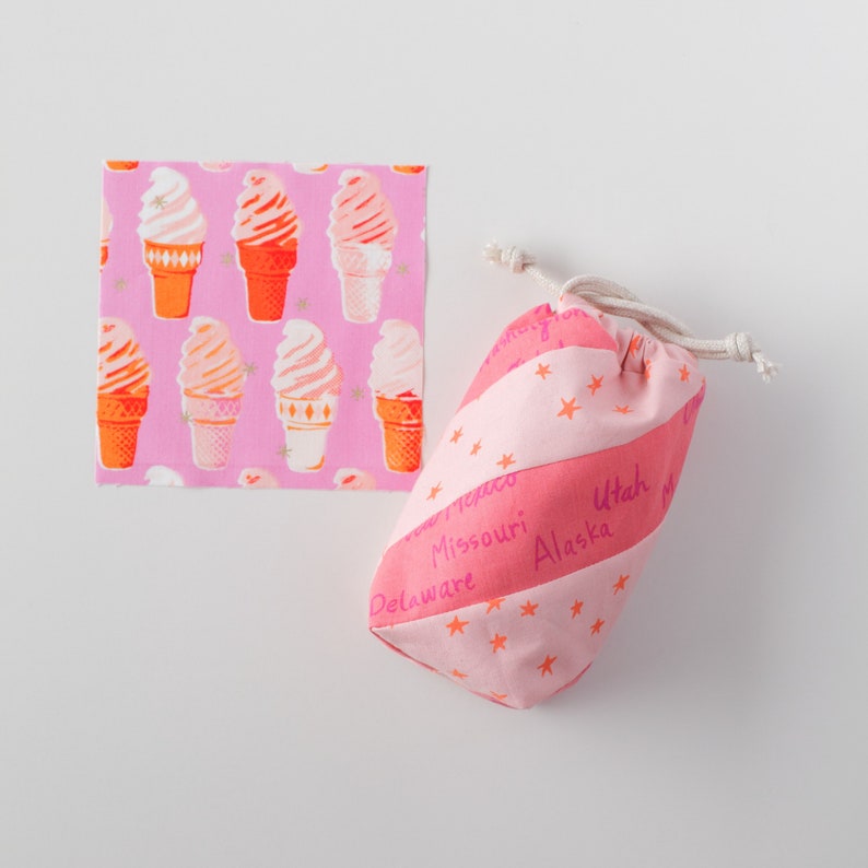 Kuru Kuru Kinchaku Drawstring bag PDF Pattern video | Etsy