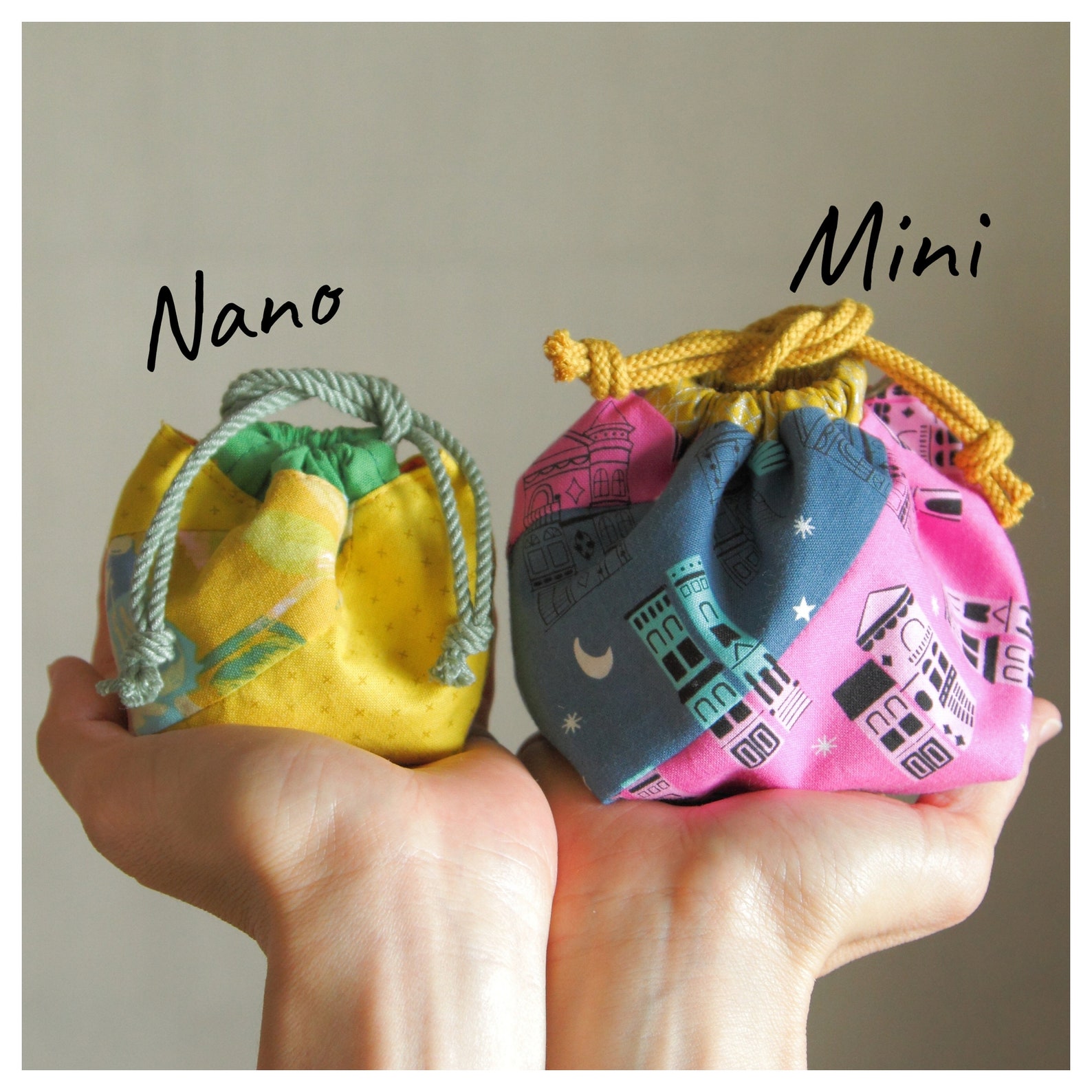 Kuru Kuru Kinchaku Drawstring Bag PDF Pattern Video - Etsy