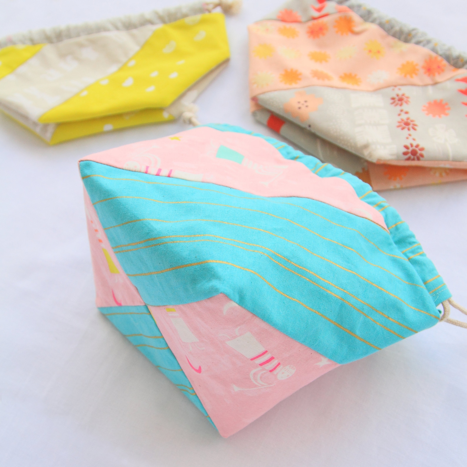 Kuru Kuru Kinchaku Drawstring Bag PDF Pattern Video - Etsy Canada