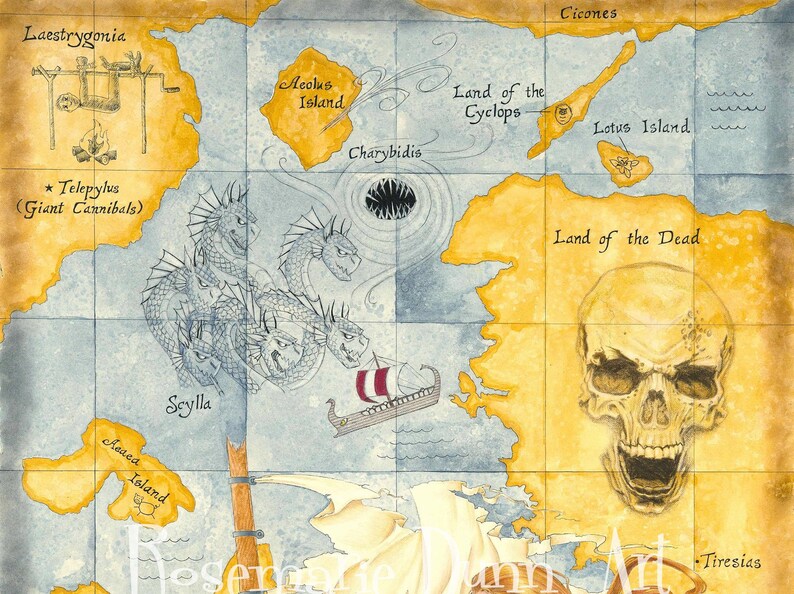 Sirens Limited Edition Mermaid Print From Homer's Odyssey - Etsy