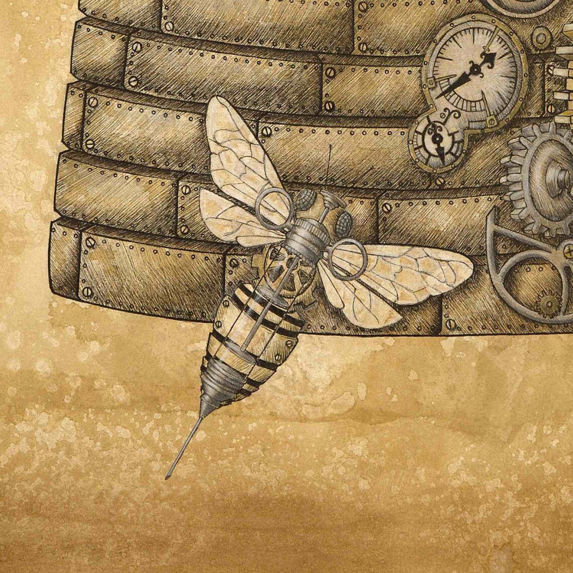 Limited Edition Utah State Beehive Steampunk Print - Etsy