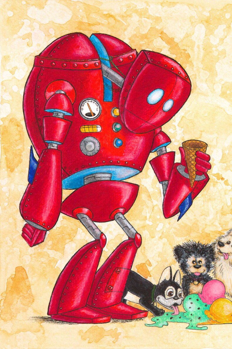 At Least Nizmo Made the Dogs Happy Limited Edition Robot Print - Etsy