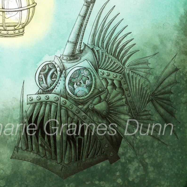 All That Glitters Steampunk Mermaid Art Print - Etsy