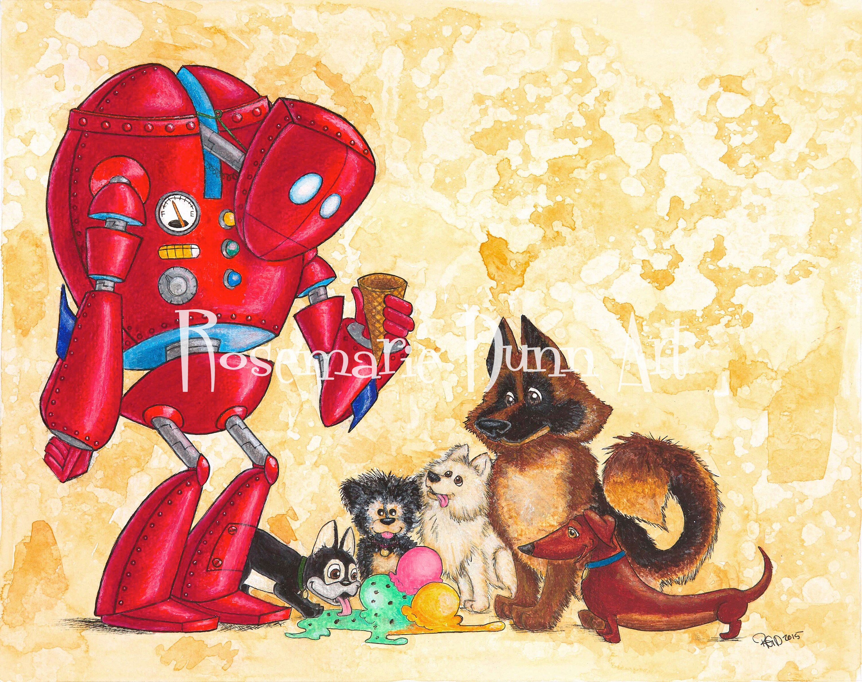 At Least Nizmo Made the Dogs Happy Limited Edition Robot Print - Etsy