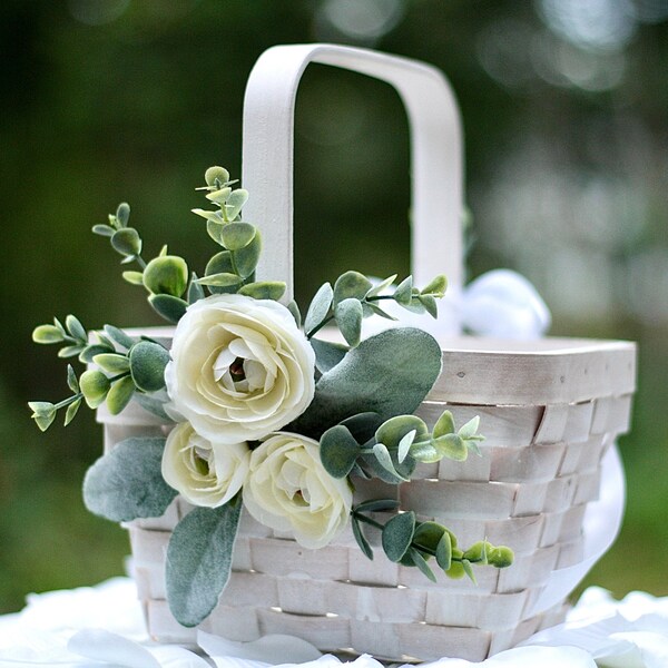 White Basket - Etsy