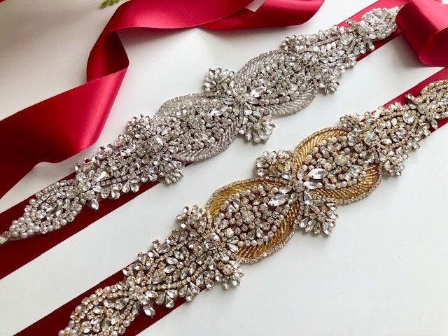 Marsala Bridal Belt, Hen Party Sash, Rhinestone Sash, Red Bridal Belt ...