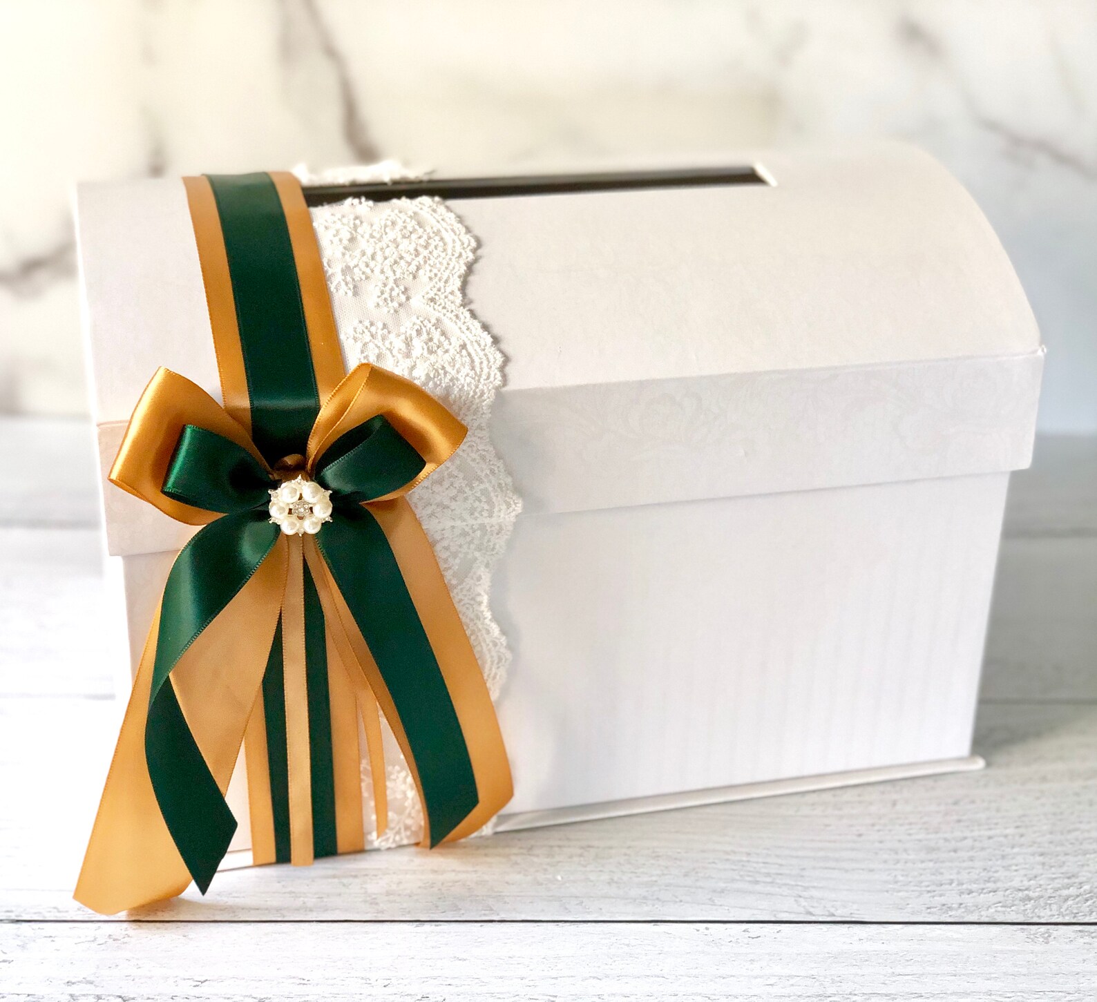 Wedding Card Box Wedding Money Box Gold Card Box White Card - Etsy