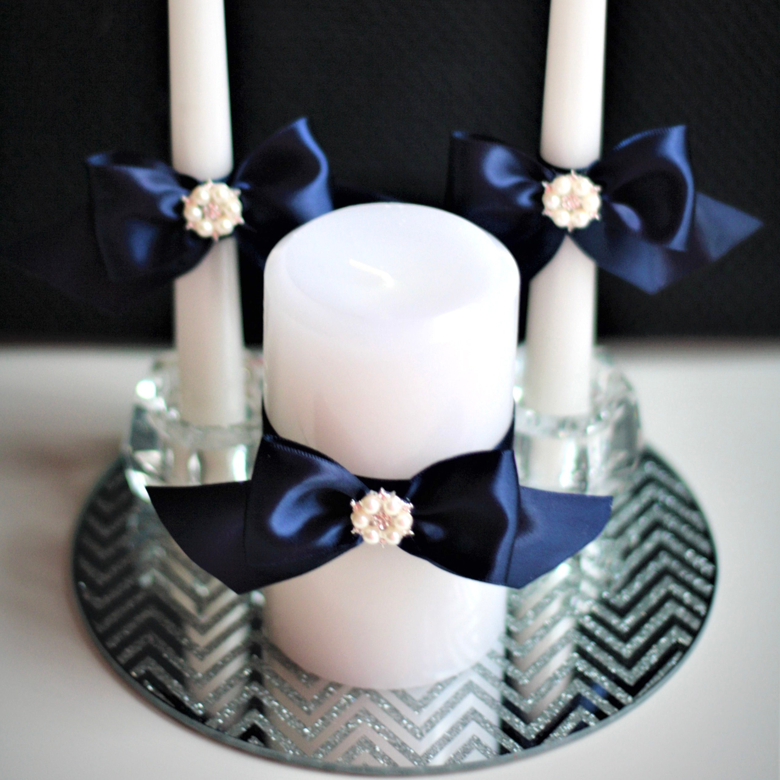 Cake Serving Set Navy Blue Wedding Cake Server and Knife Set Blue ...