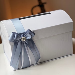 Dusty Blue Wedding Flower Girl Basket and Ring Bearer Pillow Set, Dusty ...