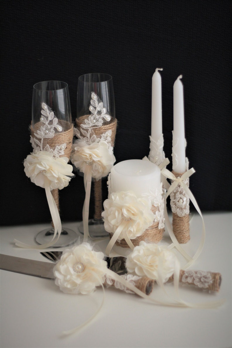 Rustic Wedding Accessories Set, Shabby Chic Wedding, Rustic Wedding ...