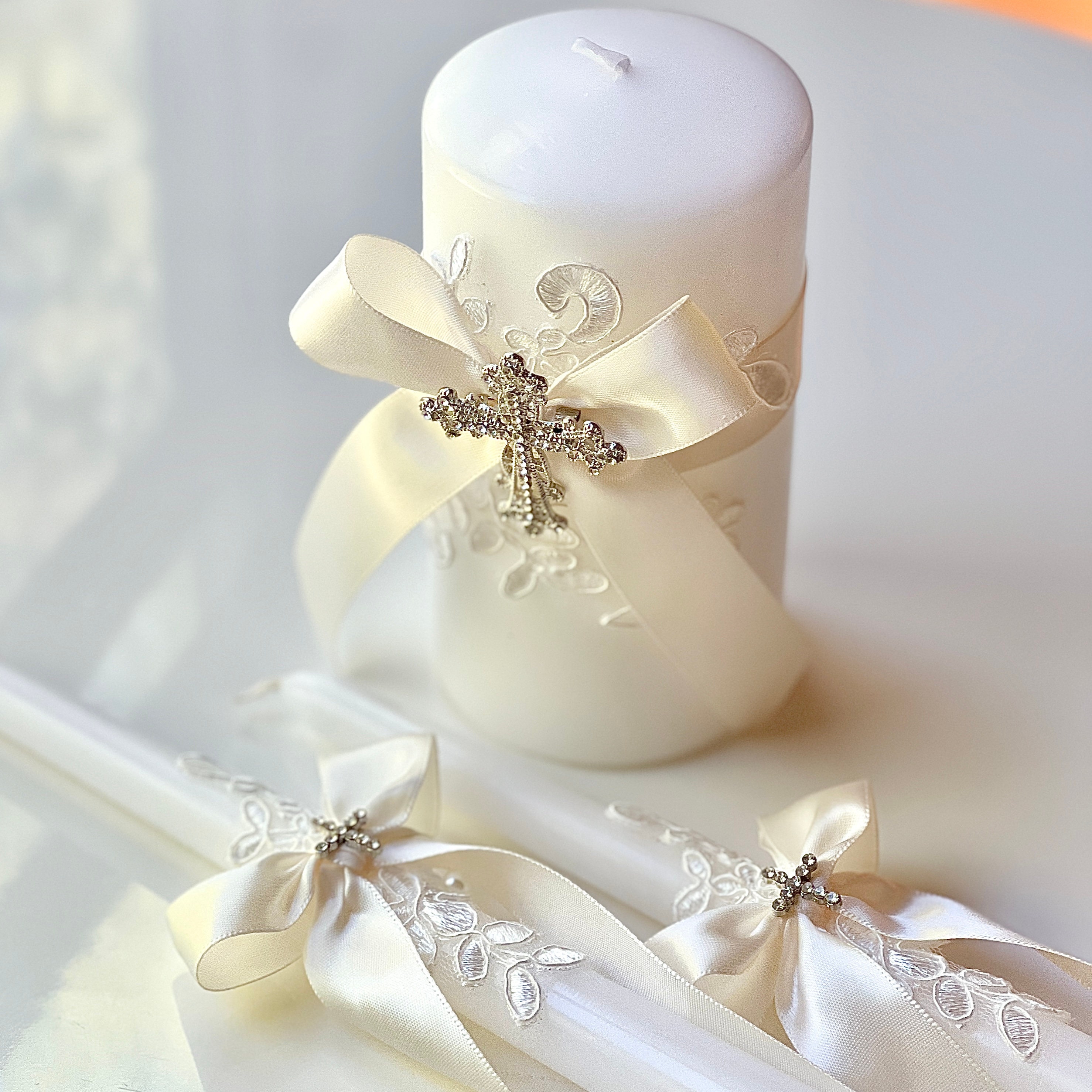 Unity Candle Set Wedding Candle Set Unity Candles With Cross Wedding ...