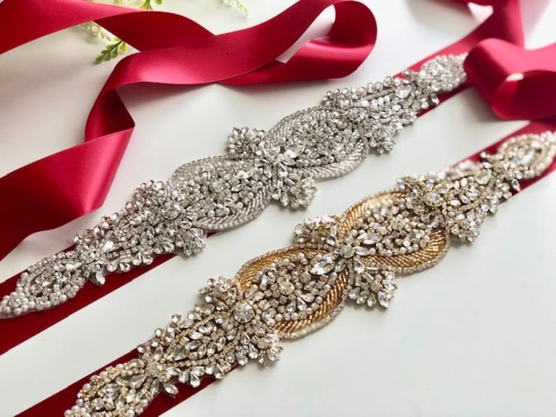 Marsala Bridal Belt, Hen Party Sash, Rhinestone Sash, Red Bridal Belt ...