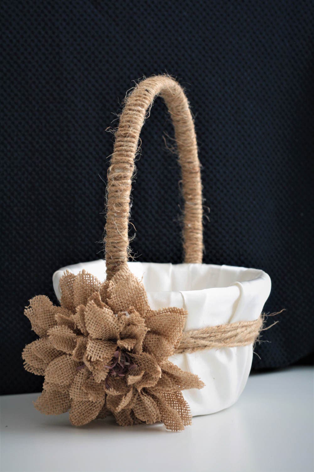 Flower Girl Basket Rustic Flower Girl Baskets, Rustic Wedding Decor ...
