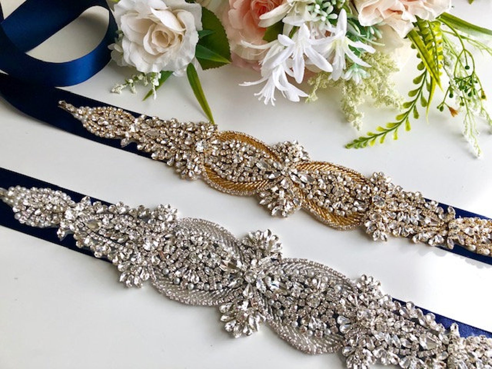 Navy Bridal Belt, Bridal Sash, Hen Party Sash, Navy Blue Wedding Belt ...