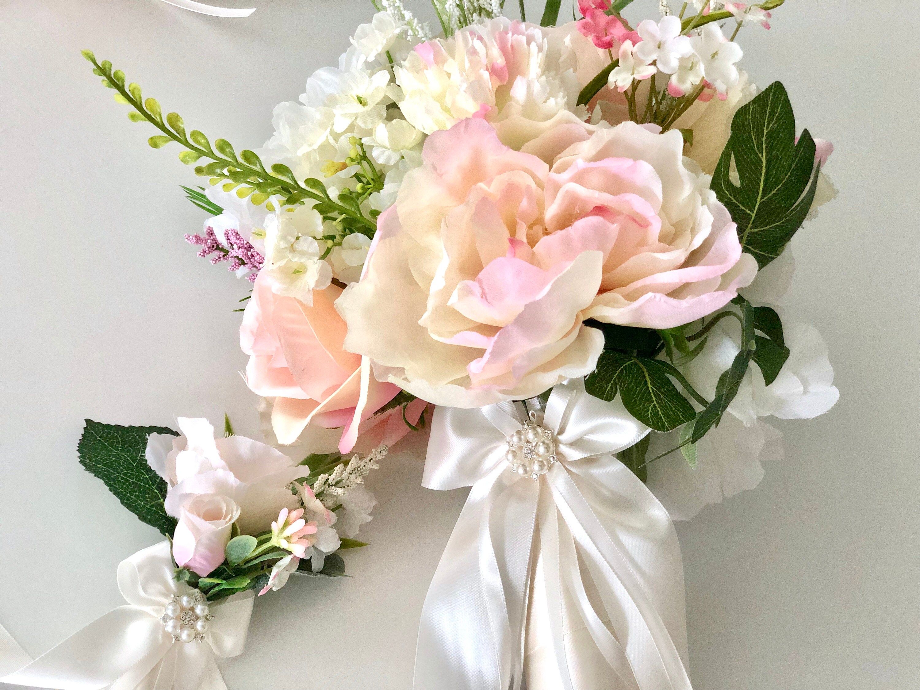 Ivory Bride Bouquet Ivory Wedding Bouquet Bridesmaid | Etsy