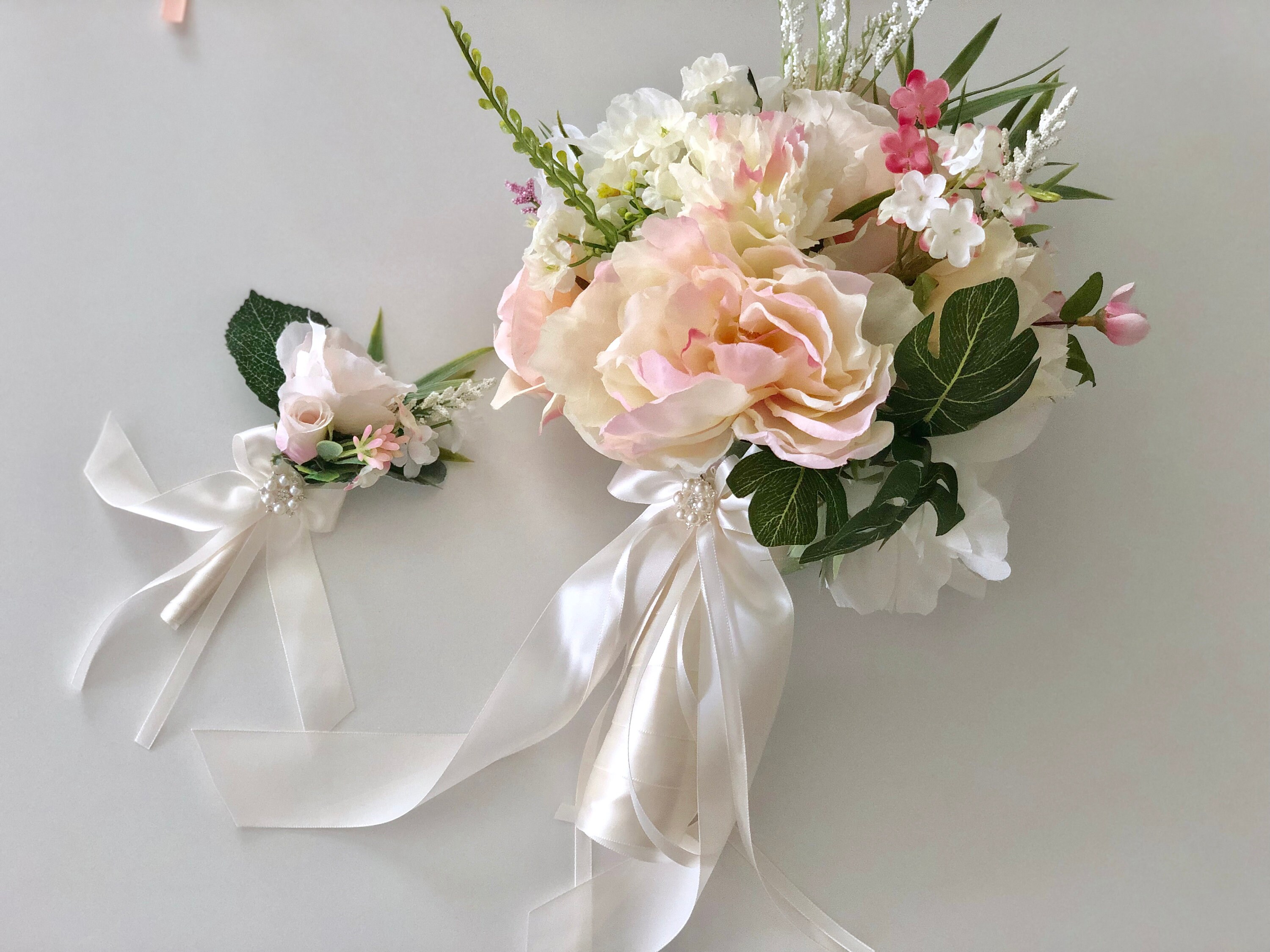 Ivory Bride Bouquet Ivory Wedding Bouquet Bridesmaid | Etsy