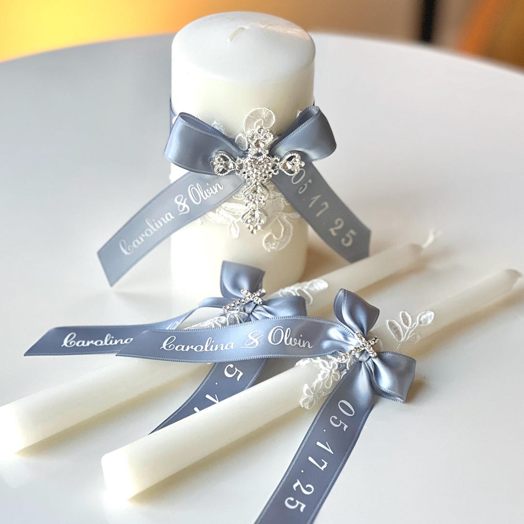 Unity Candle Set Personalized Wedding Candle Set Unity Candles With ...