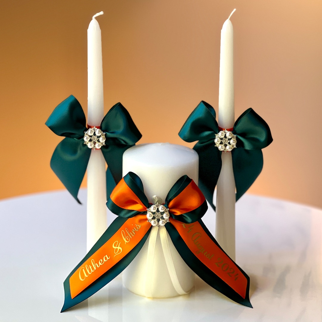 Custom Unity Set for Wedding, Unity Candle Set Personalized, Handmade ...