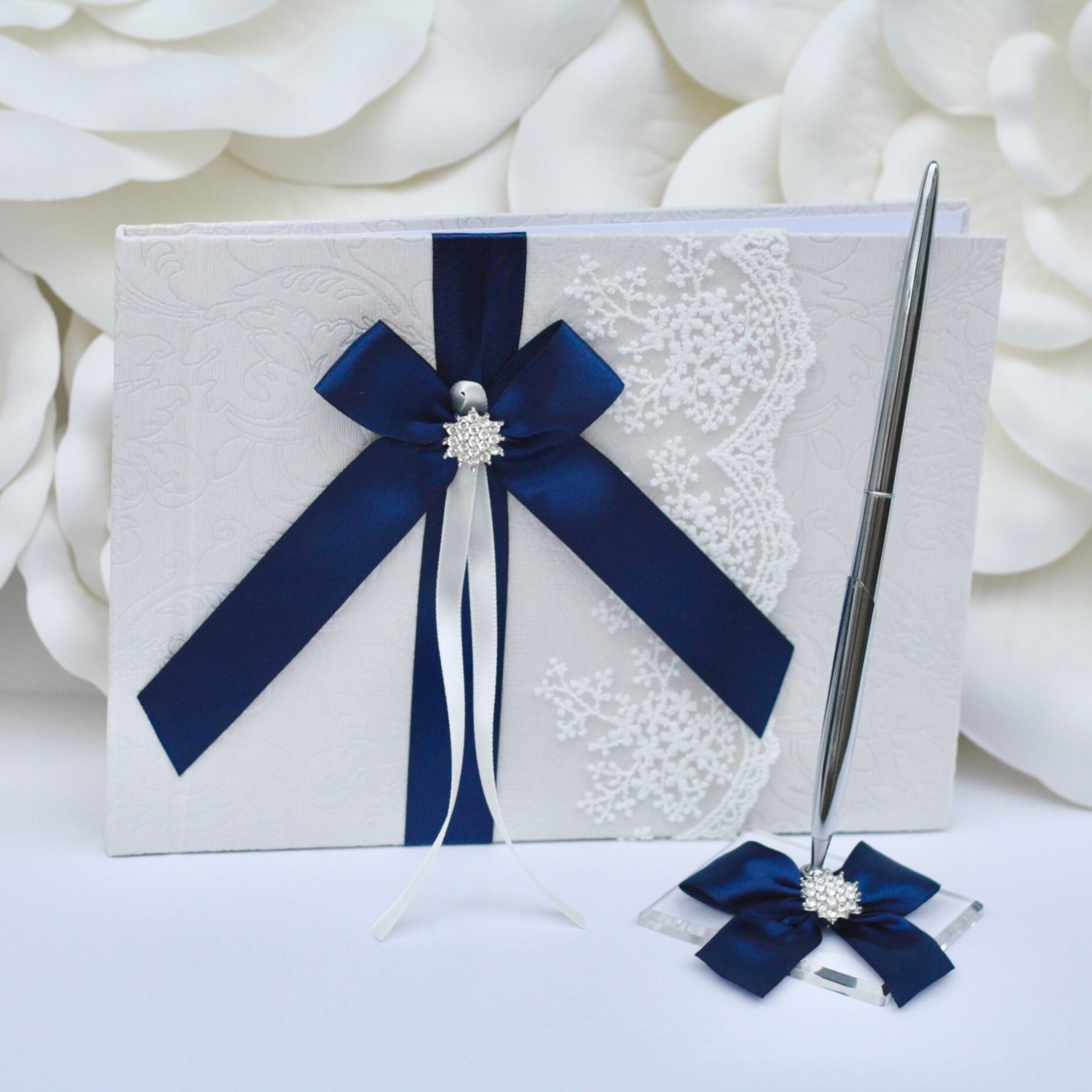 Cake Serving Set Navy Blue Wedding Cake Server and Knife Set Blue ...