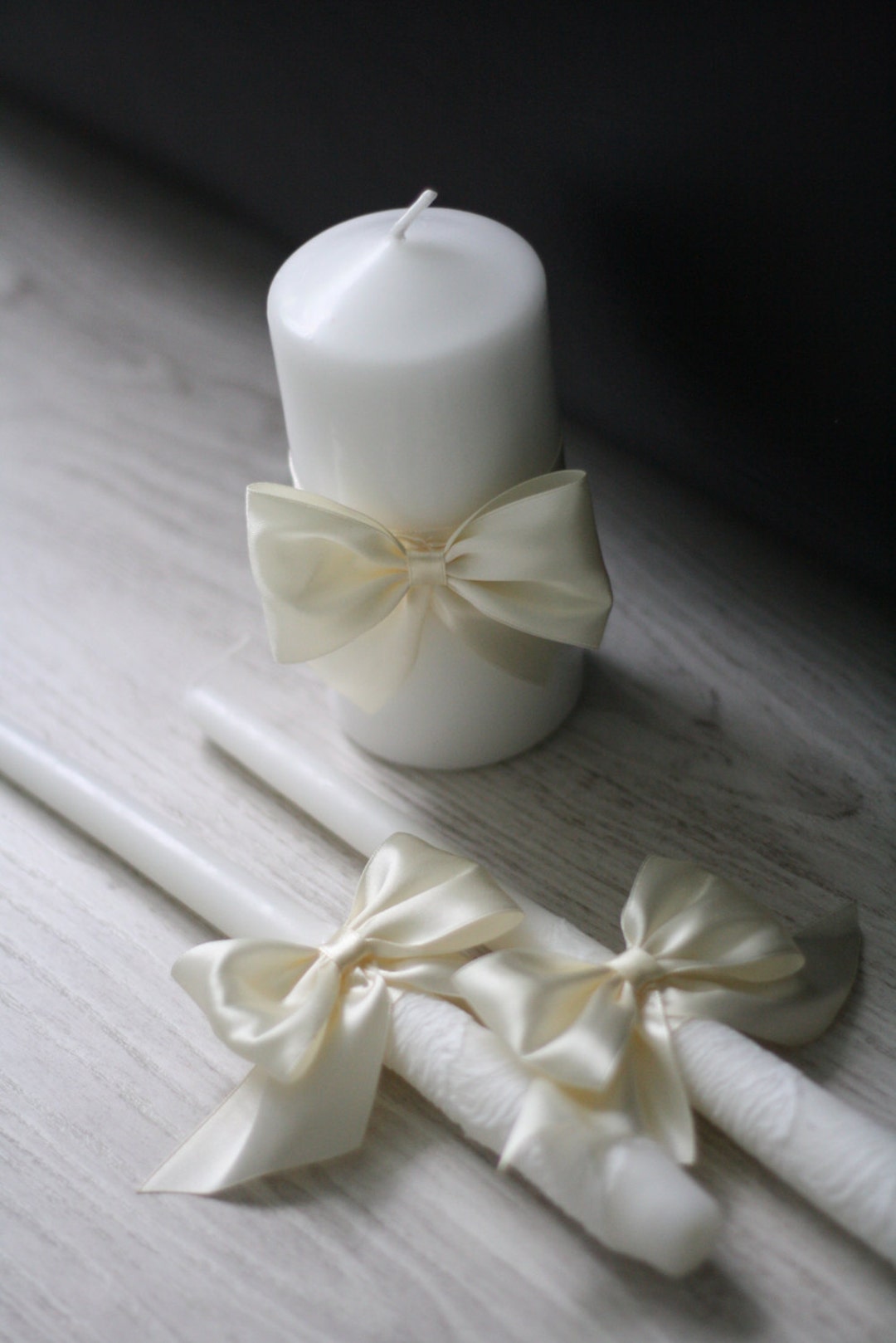 Ivory Wedding Candles / Ivory Unity Candles / Wedding Unity Candle ...