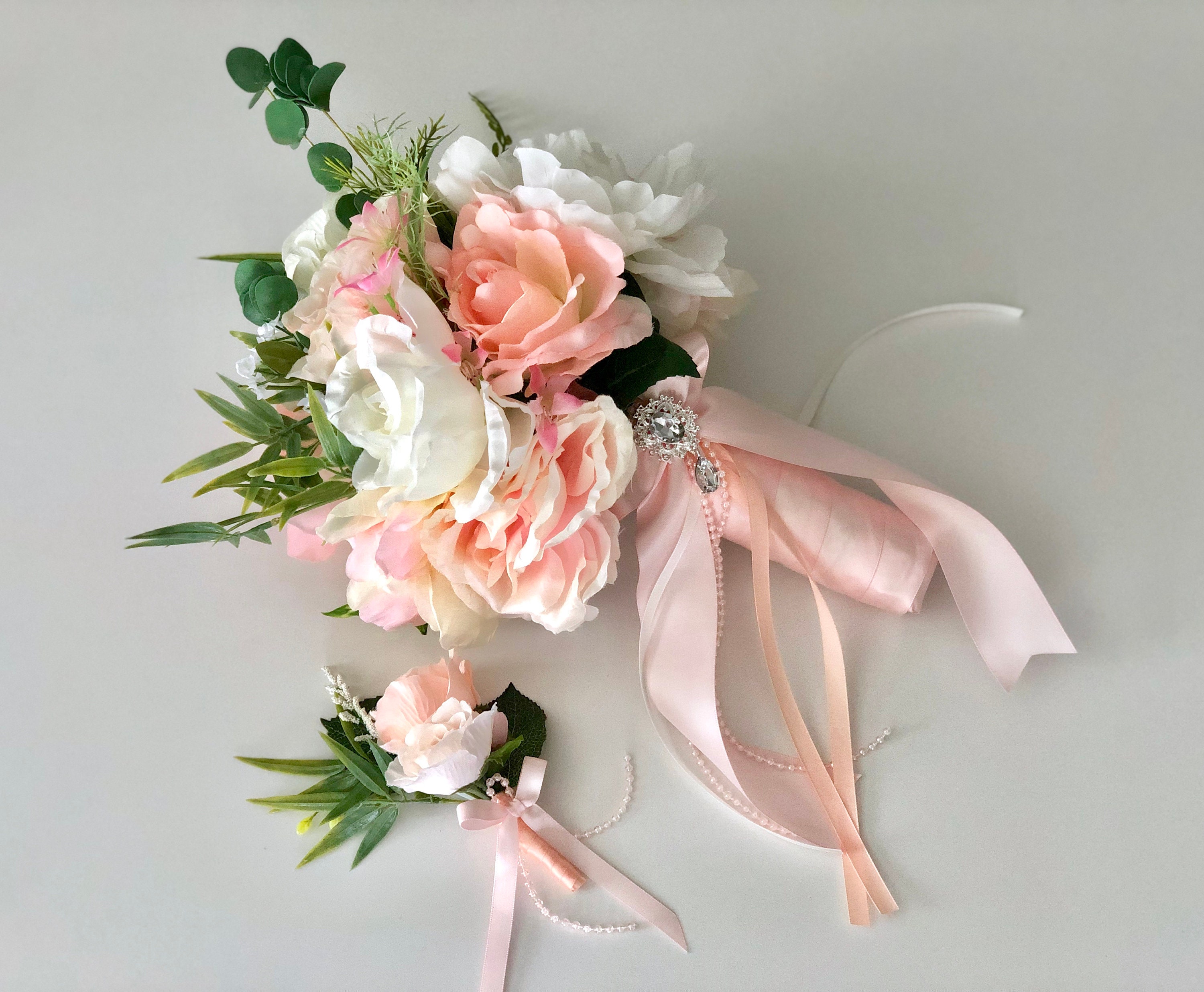 Pink Bride Bouquet, Pink Wedding Bouquet, Bridesmaid Bouquets, Blush ...