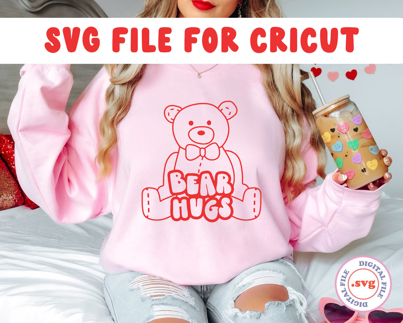 Valentines / Bear Hugs / Teddy Bear / SVG File / Digital Download - Etsy