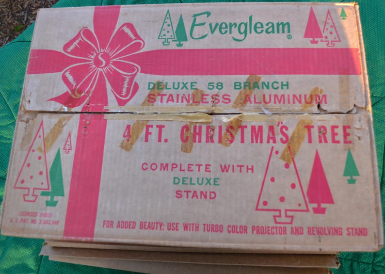 Restored 4ft Evergleam Aluminum Christmas Tree - Original Box & Stand ...