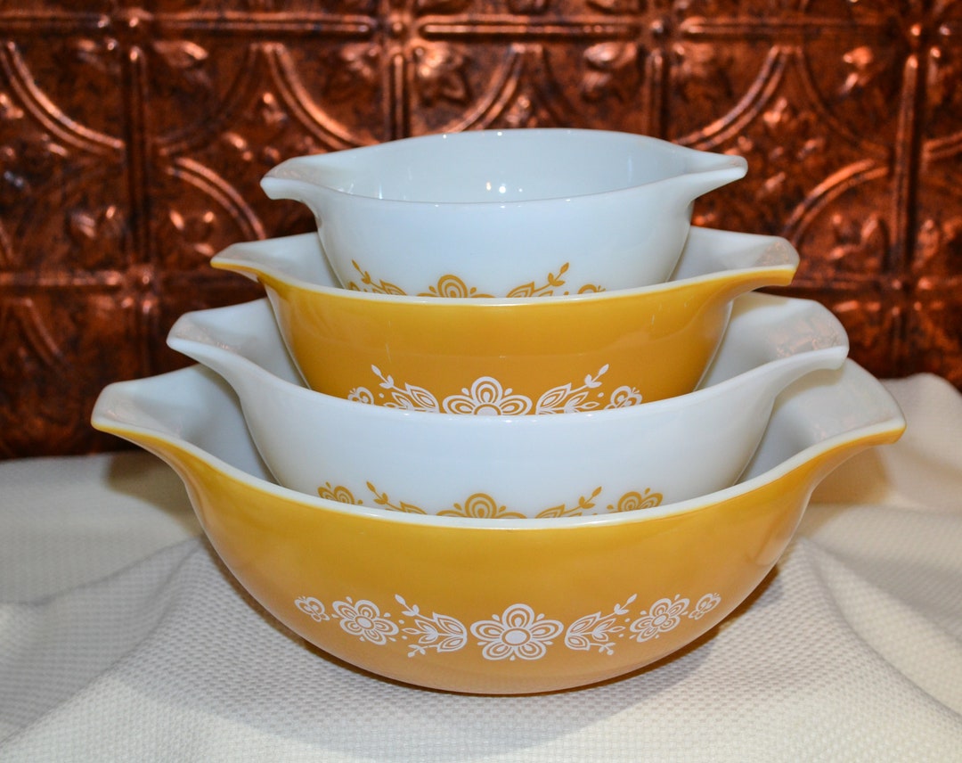 Pyrex Butterfly Gold Nesting Bowls, Pyrex Butterfly Gold Cinderella ...