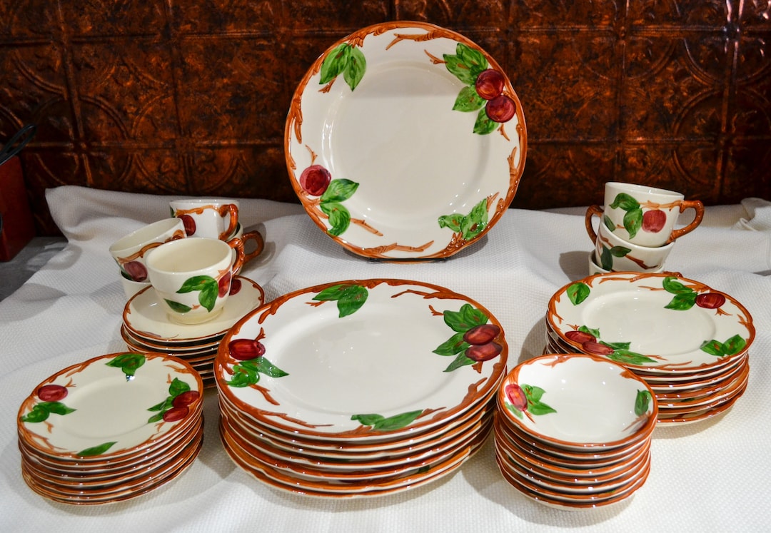 Franciscan Apple Dinnerware 48 Piece Set, Franciscan Apple Ware Dishes, Franciscan Apple ...