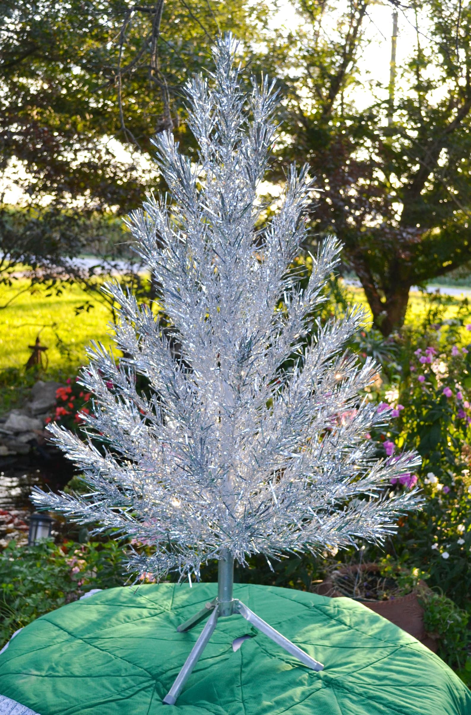 Restored 4ft Evergleam Aluminum Christmas Tree - Original Box & Stand ...