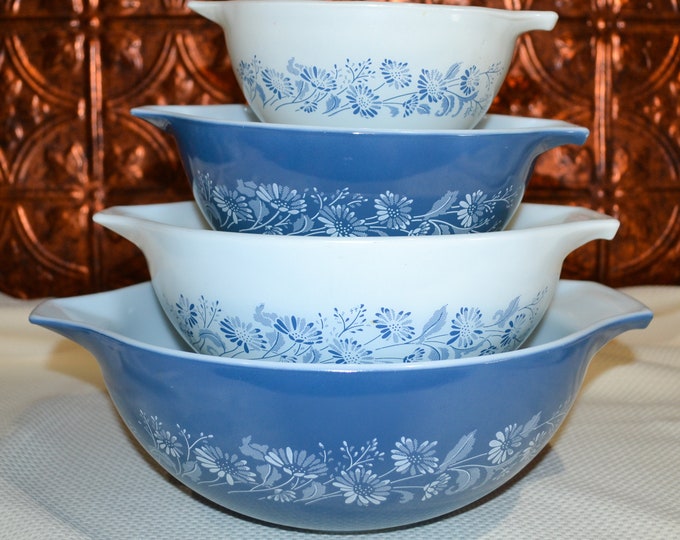 Pyrex Colonial Mist Nesting Bowls, Pyrex Colonial Mist Cinderella Bowls ...